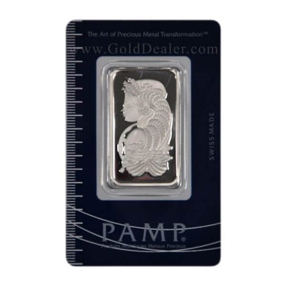 PAMP Suisse Platinum Bar 1 oz: Low Premiums & Free Shipping